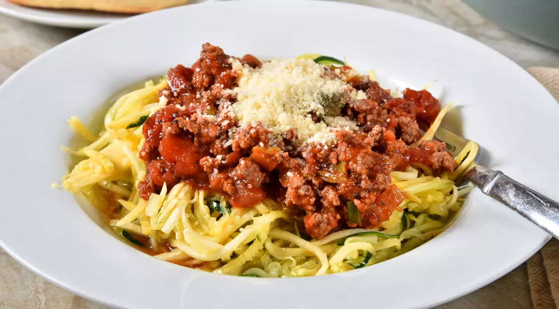 Squash-Pasta-Meat-Sauce