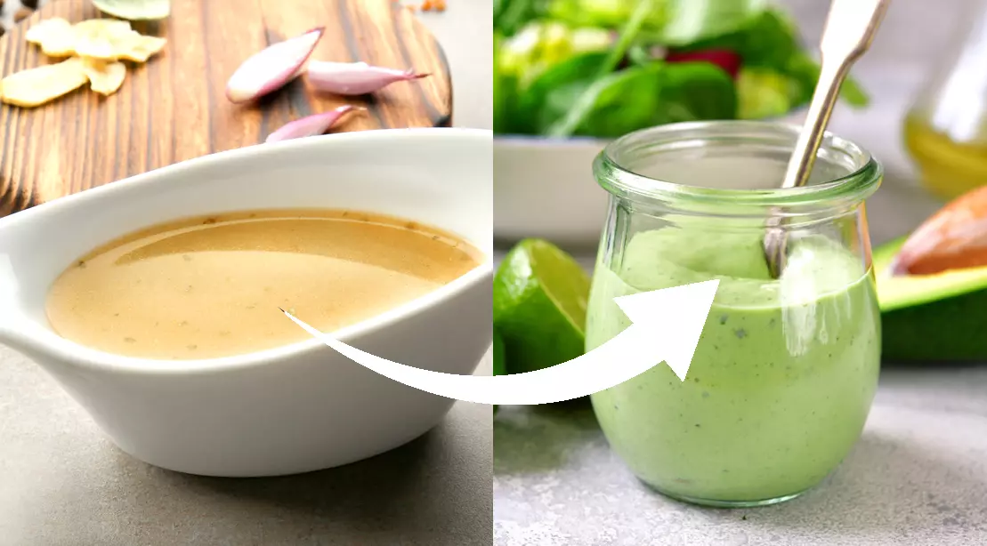 Creamy-Sauce-In-Gravy-Boat-Creamed-Avocado-In-Jar.