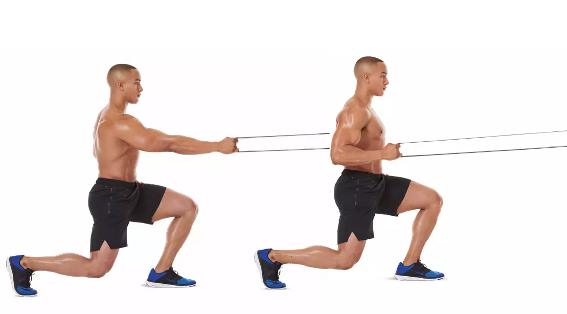 Iso Split Squat Cable/Band Row