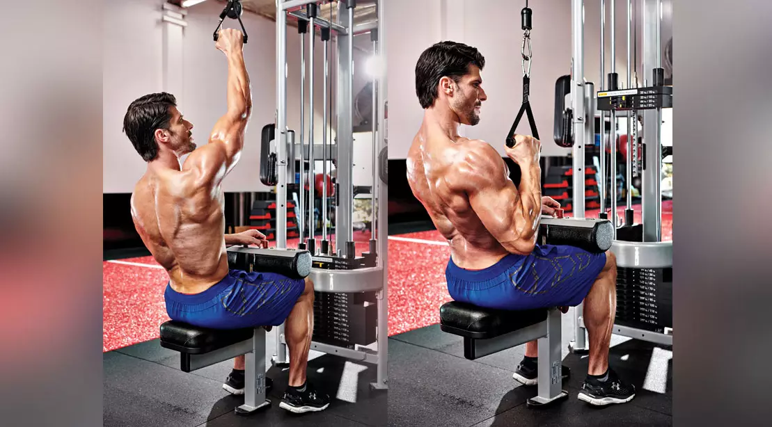 หนึ่งแขน Lat Pulldown