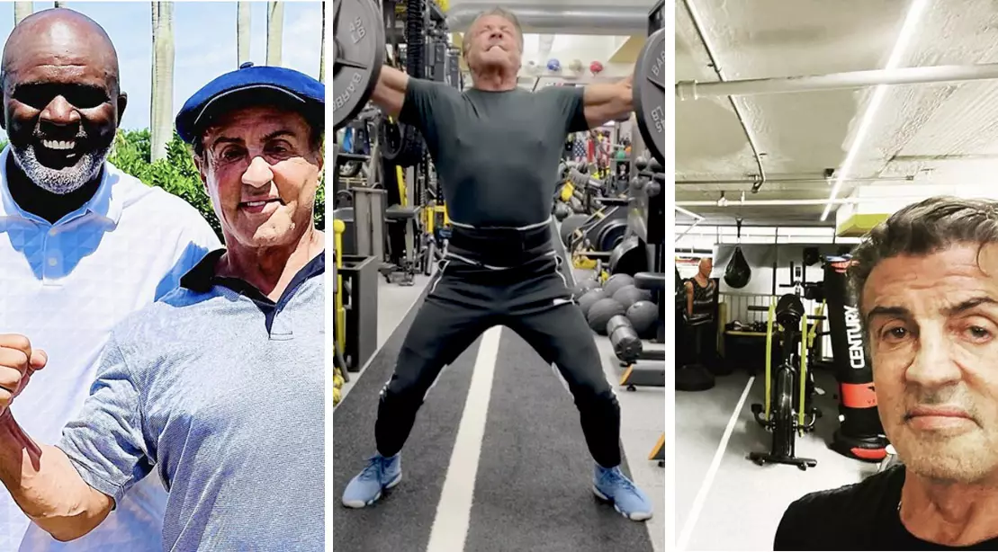 Skuespilleren Sylvester Stallone deler sine instagrambilleder