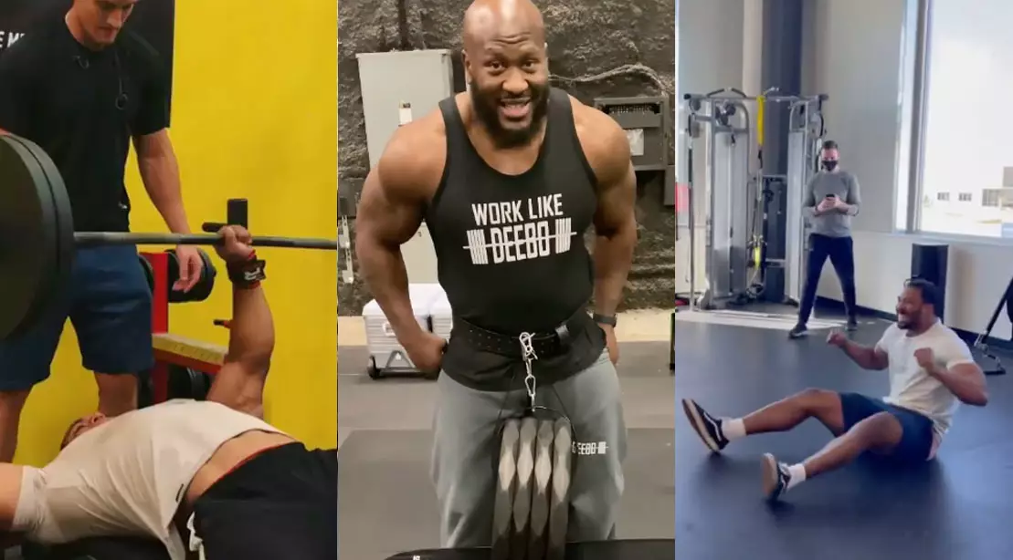 Larry Wheels James Harrison iyo Myles Garrett gym instagram ayaa garaacay oo guuldarraystay