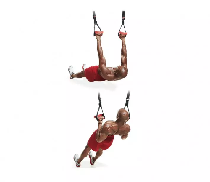 30 bêste earmoefeningen rotational inverted row trx