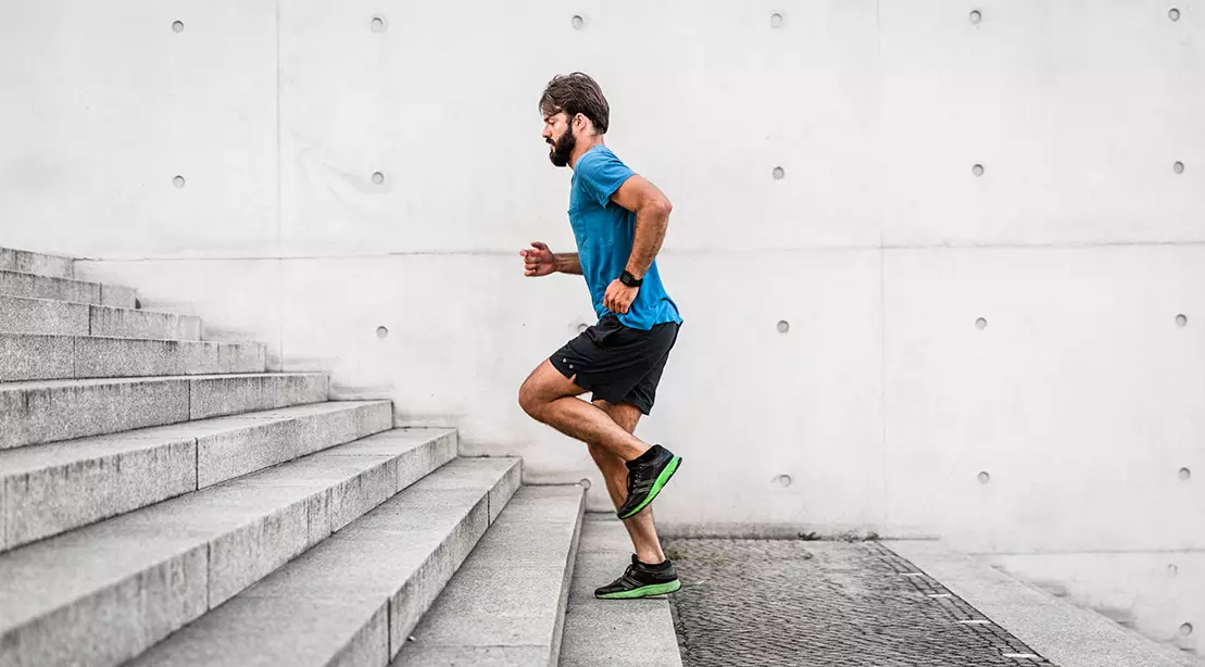 Man Running Steps